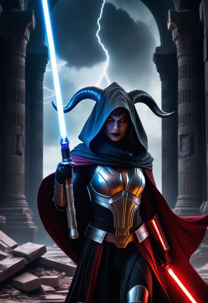 Female demon with remnants of Jedi attire by chripher - Playground