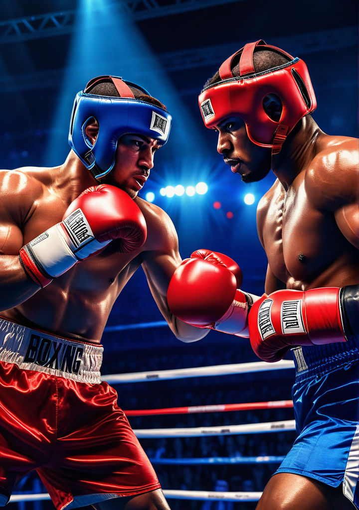Two boxers wearing helmets by sport gfx - Playground