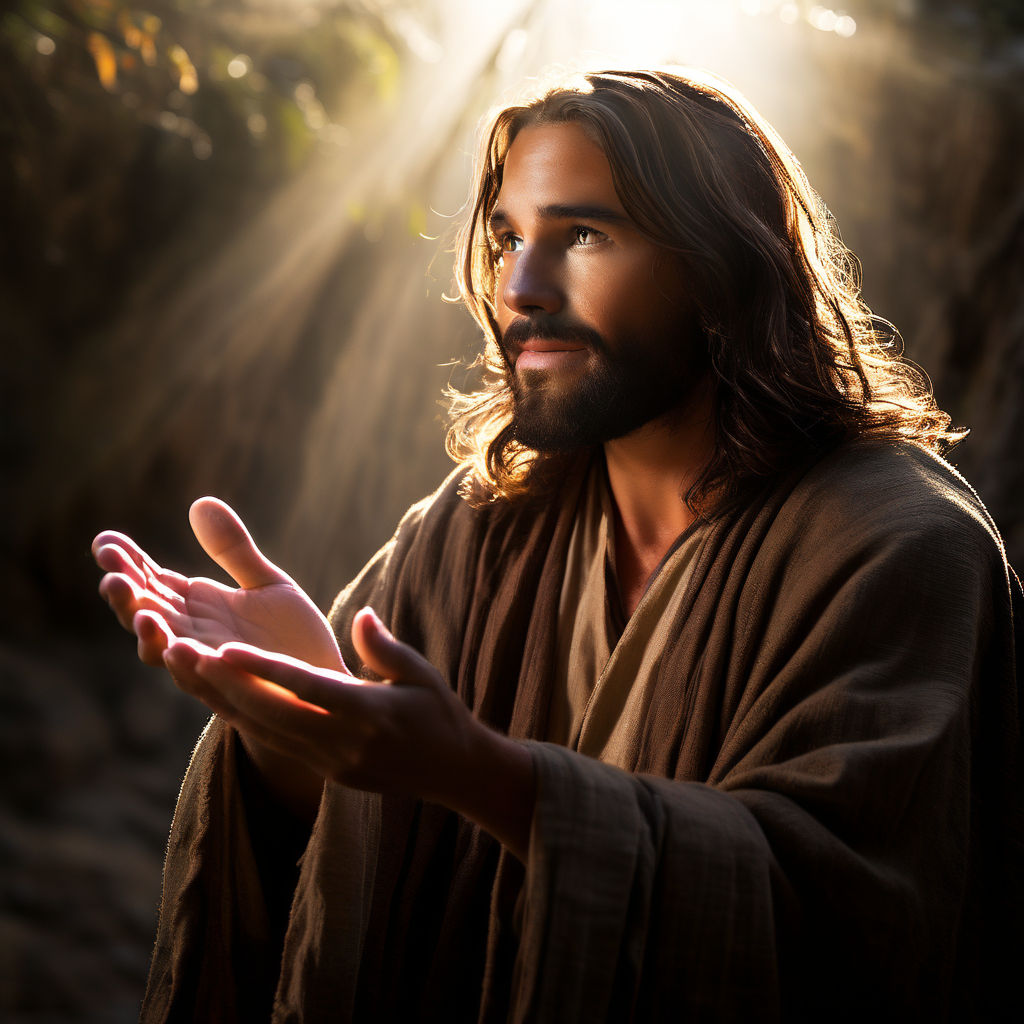 Jesus offering his hand toward me by Robert Hatten - Playground