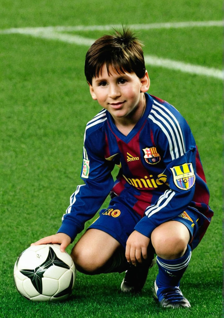 A complete cute photo of Messi as a child by حسام عبدالعال - Playground