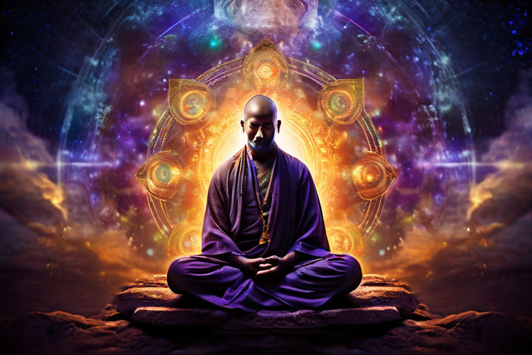 No back pack 7 holy yoga chakras **As the praying monk conti... by ...