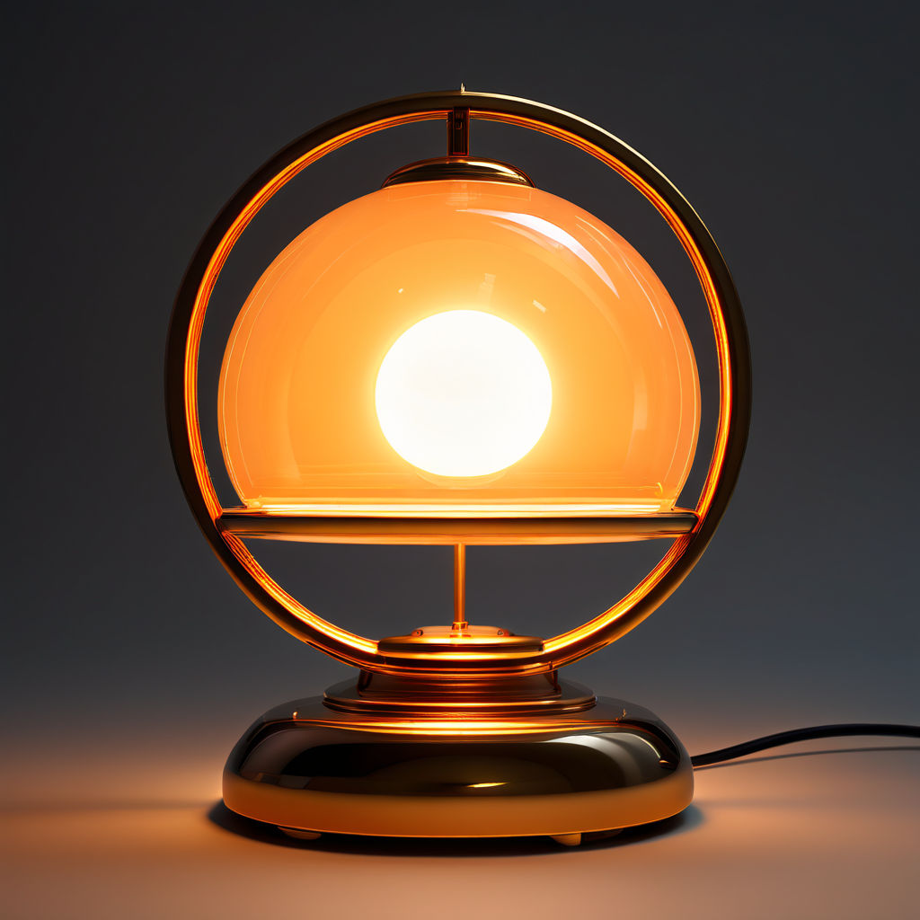 A lamp designed in a retro-futuristic aesthetic by 周婕婷 - Playground