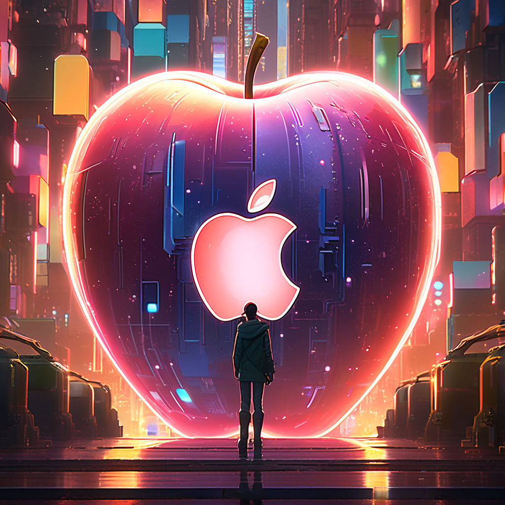 Apple logo embracing Android logo by Dan Mihaylevich - Playground