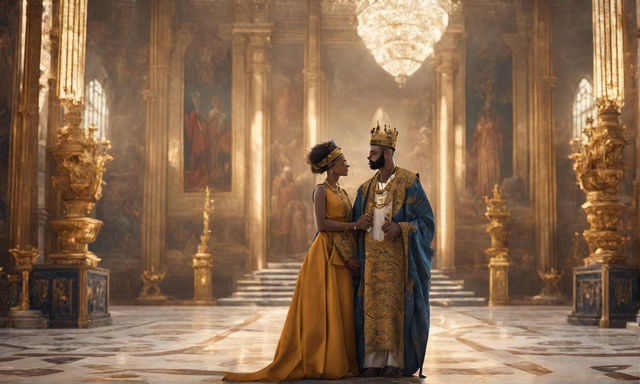 An african king and His Queen by Benjamin Gyunka - Playground