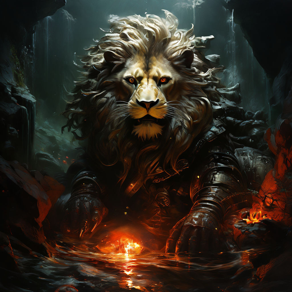 Lion in wars sci-fi style by Emerson Balboeno - Playground