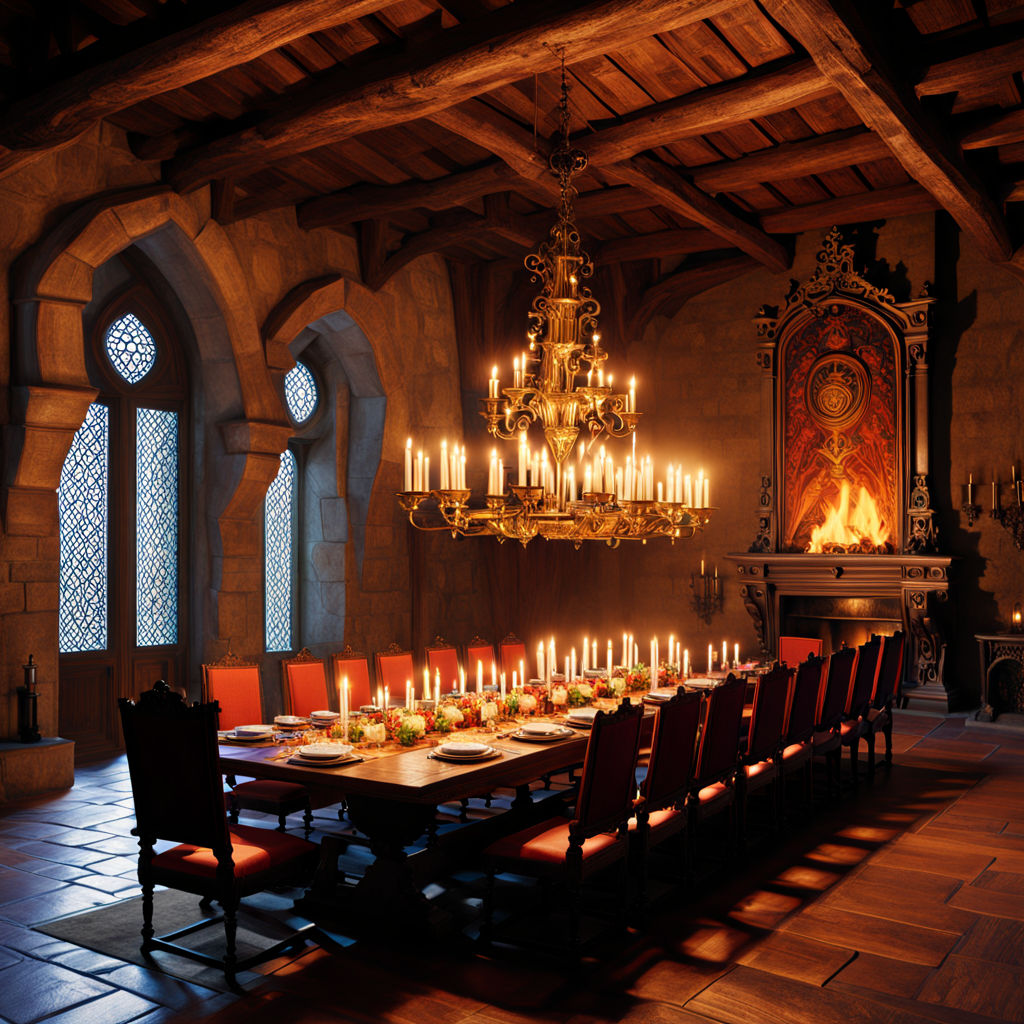 Medieval castle dining room by Rene Wedemeyer - Playground