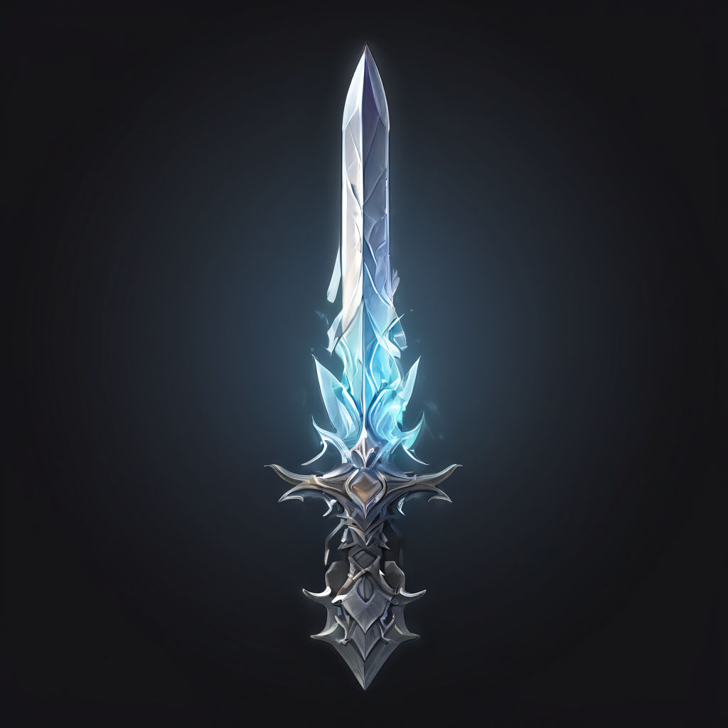 Icon of a sword with ice shard blade by RealUmN1k - Playground