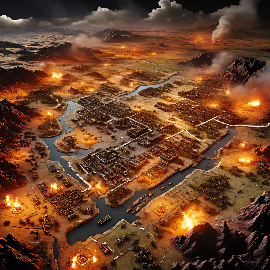 A detailed strategic battle map by Kerasu - Playground