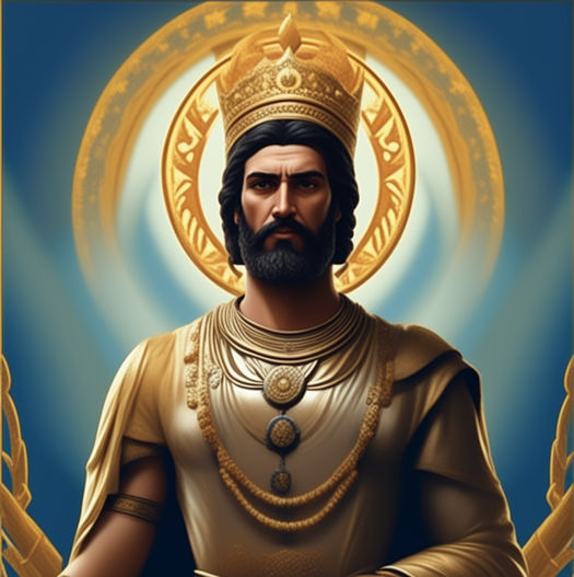 A portrait of King Cyrus the Great with a Gold Crown by Ryan Ford ...