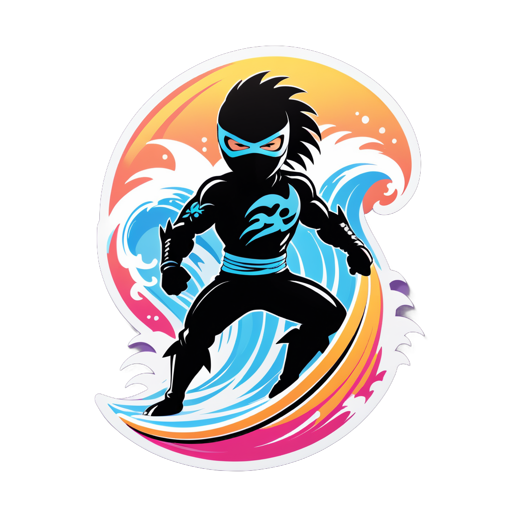 I made an AI sticker of Surf ninja