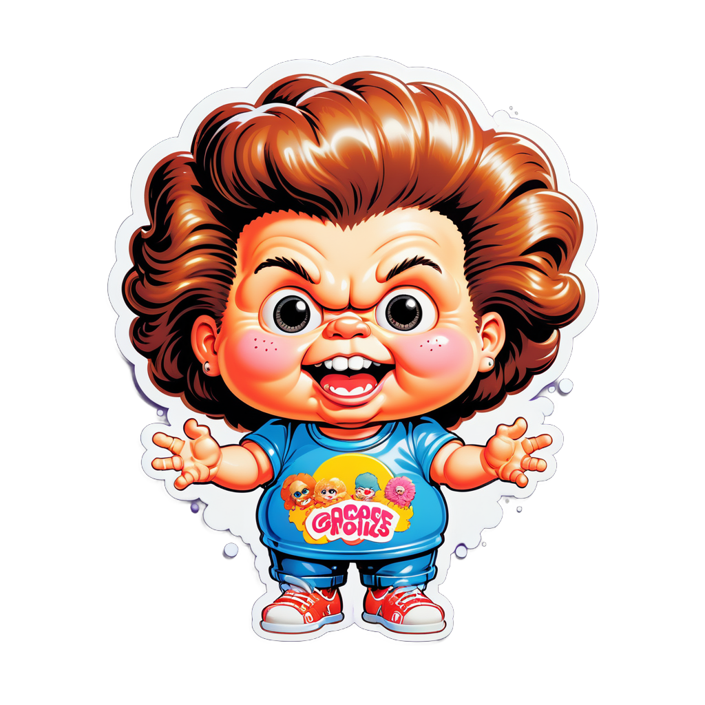 I made an AI sticker of garbage pail kids