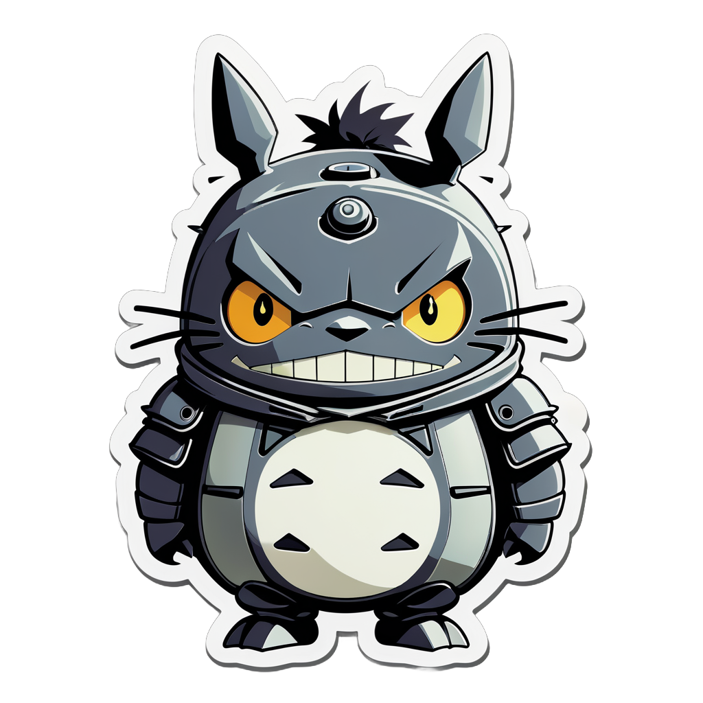 I made an AI sticker of totoro robot ninja