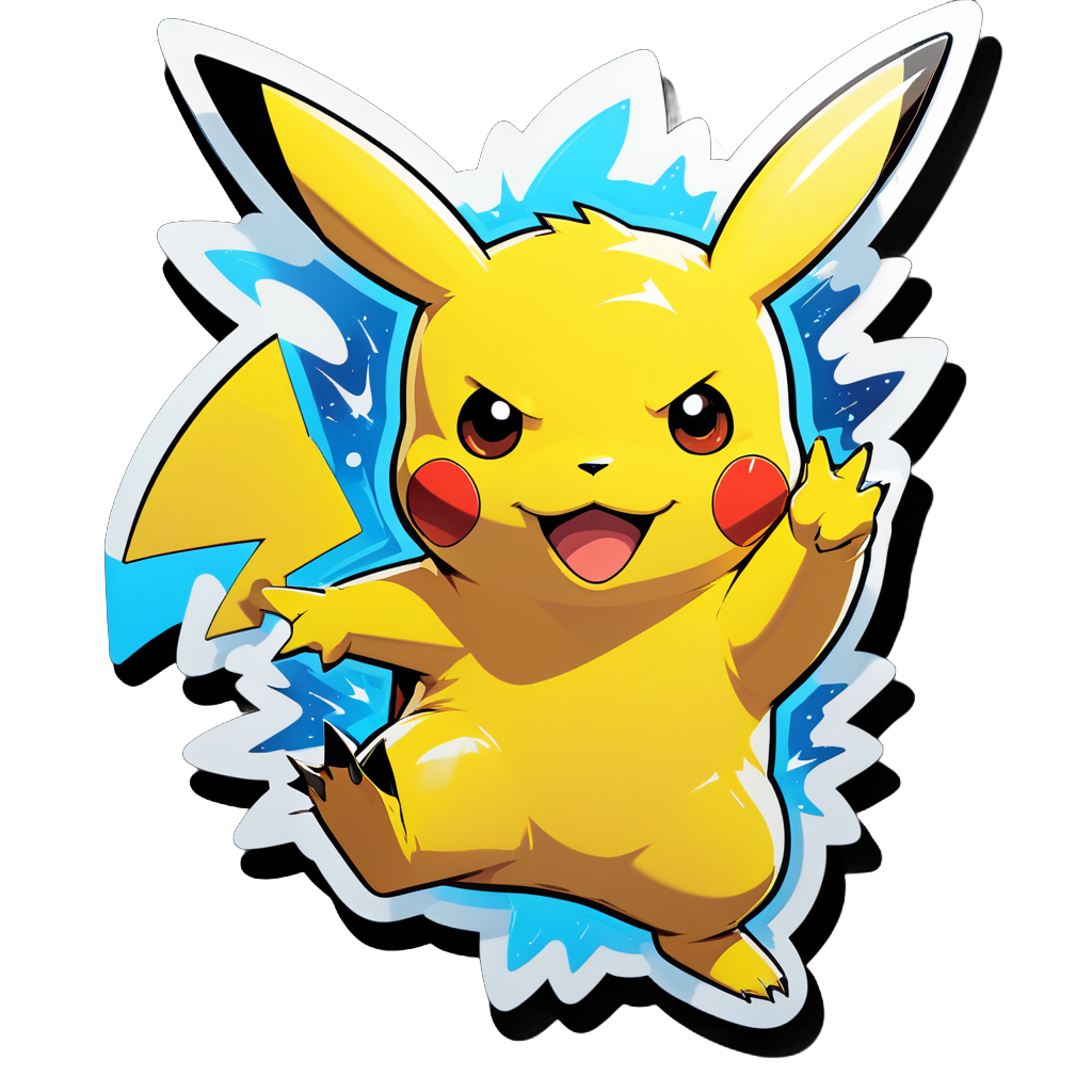 I made an AI sticker of Pikachu