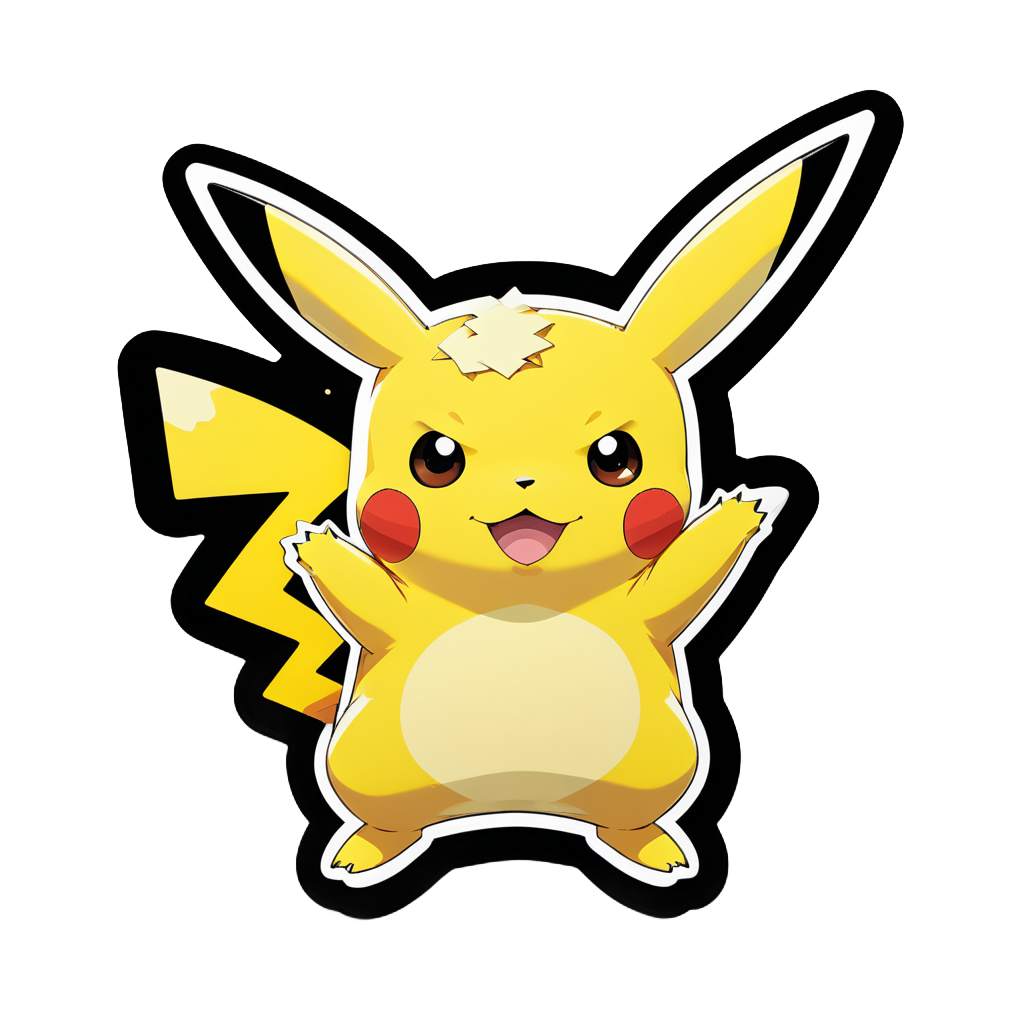 I made an AI sticker of Pikachu