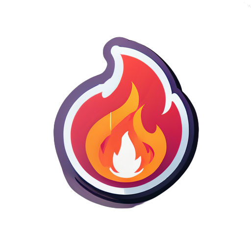 I made an AI sticker of Fire, round and round
