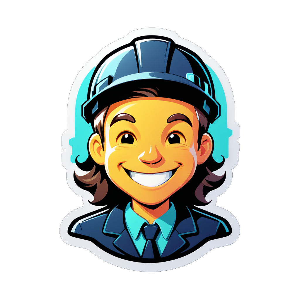 I made an AI sticker of smiling engineer