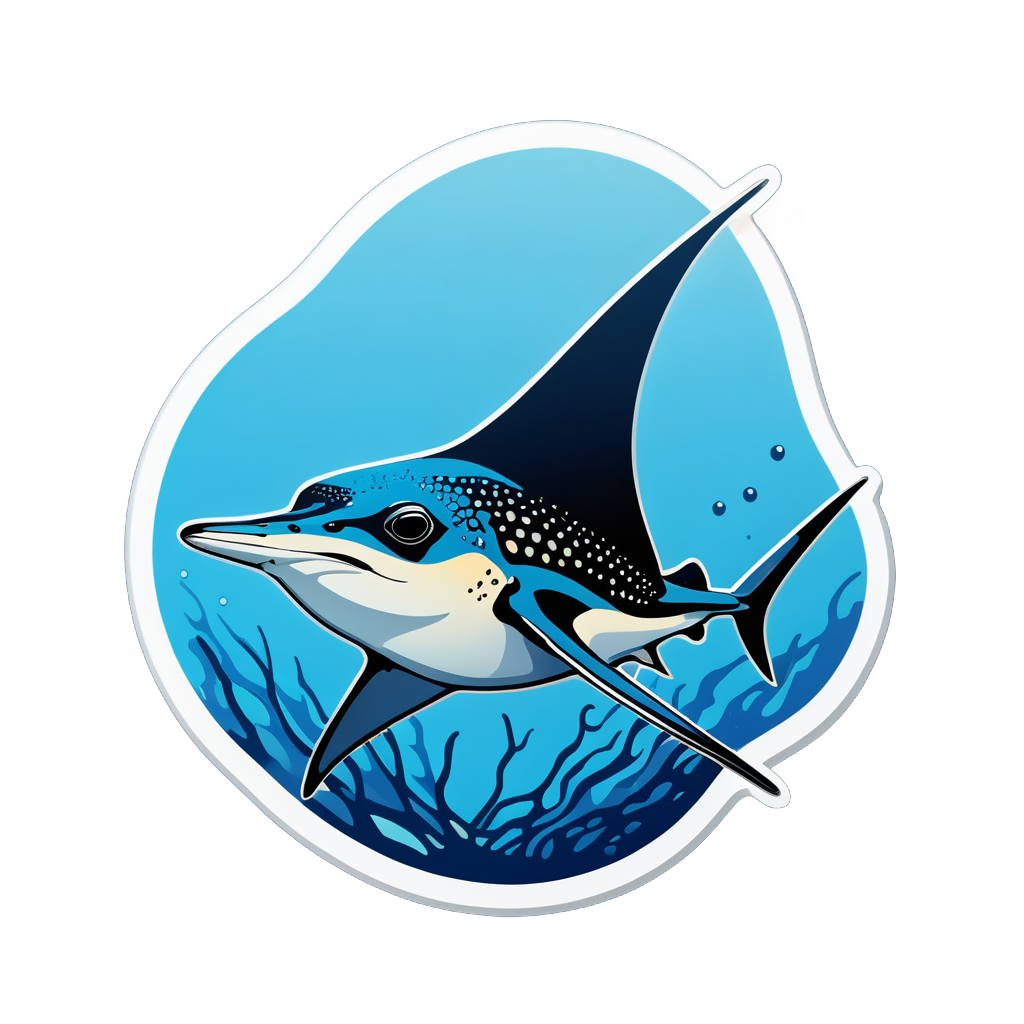 I made an AI sticker of eagle ray