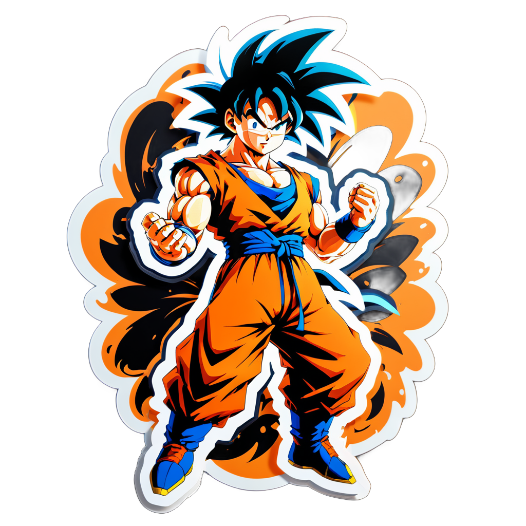 I made an AI sticker of 10 pieces Goku