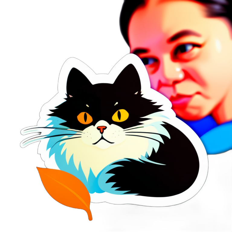I made an AI sticker of cat