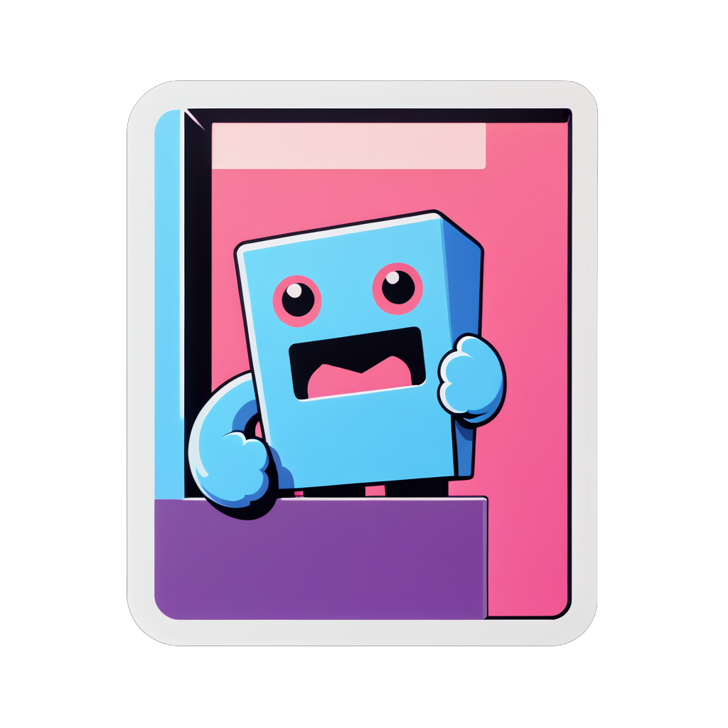 I made an AI sticker of boxman watching at the corner sneaky