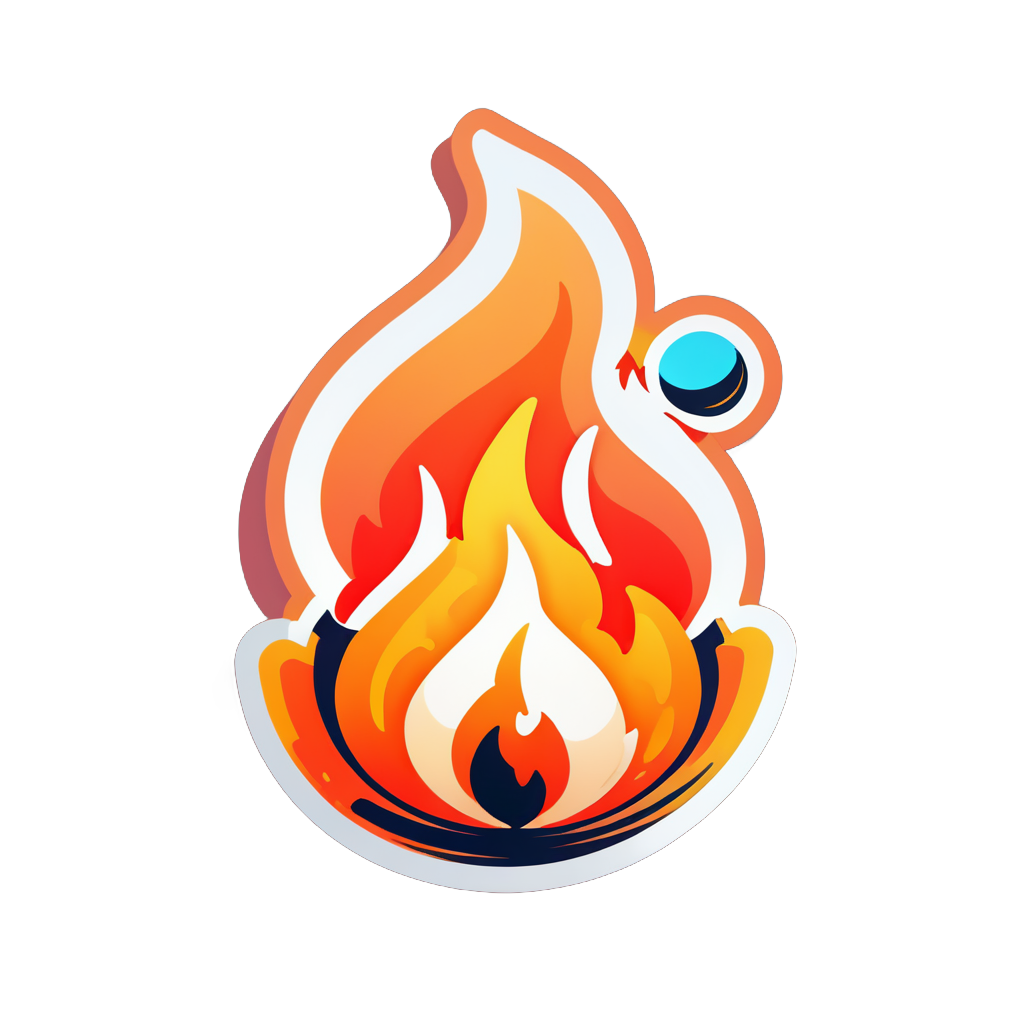 I made an AI sticker of Aws bill on fire