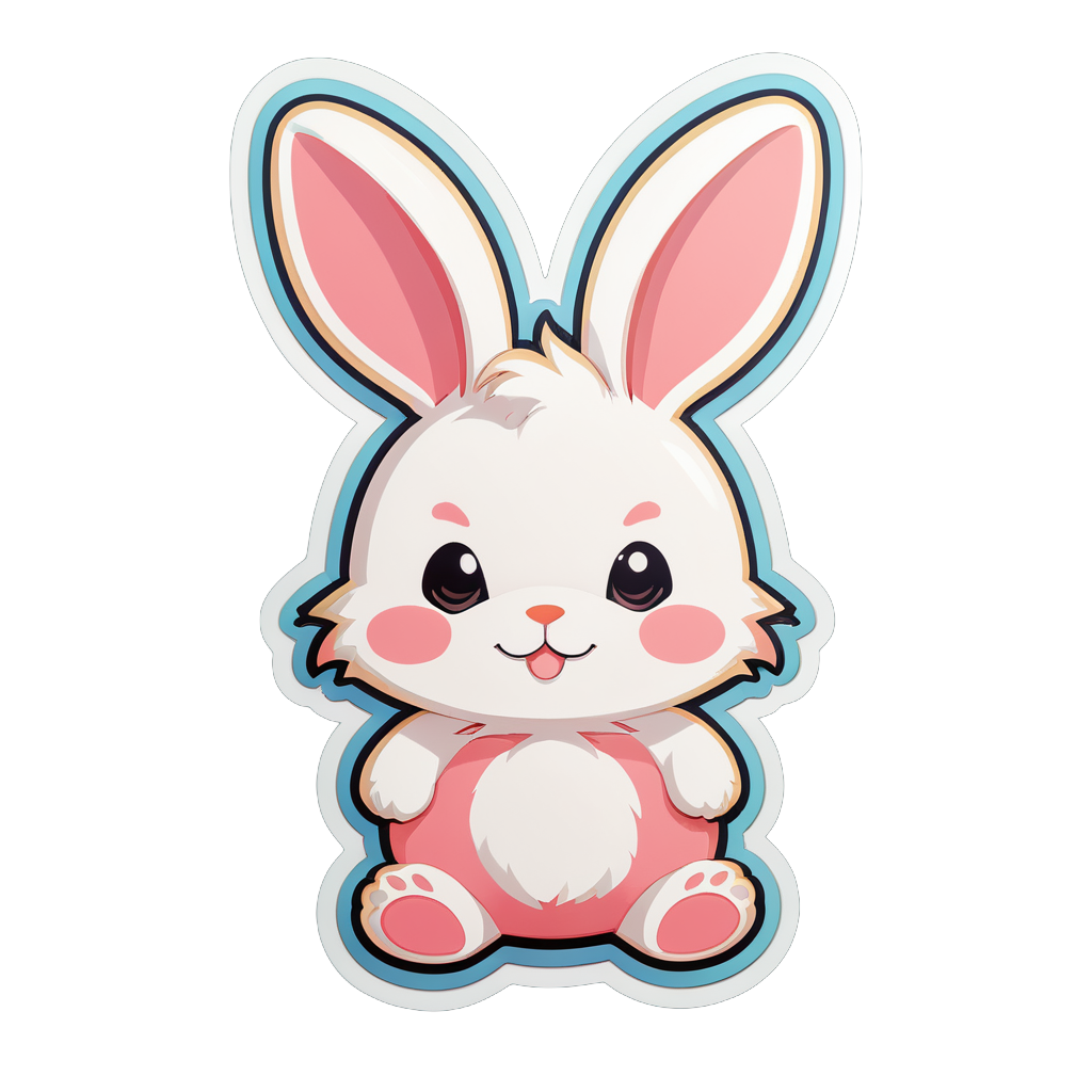 I made an AI sticker of Cute bunny