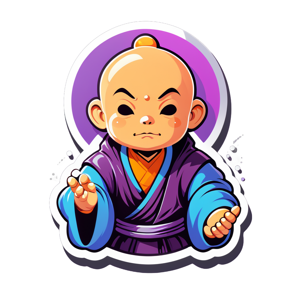 I made an AI sticker of productivity monk