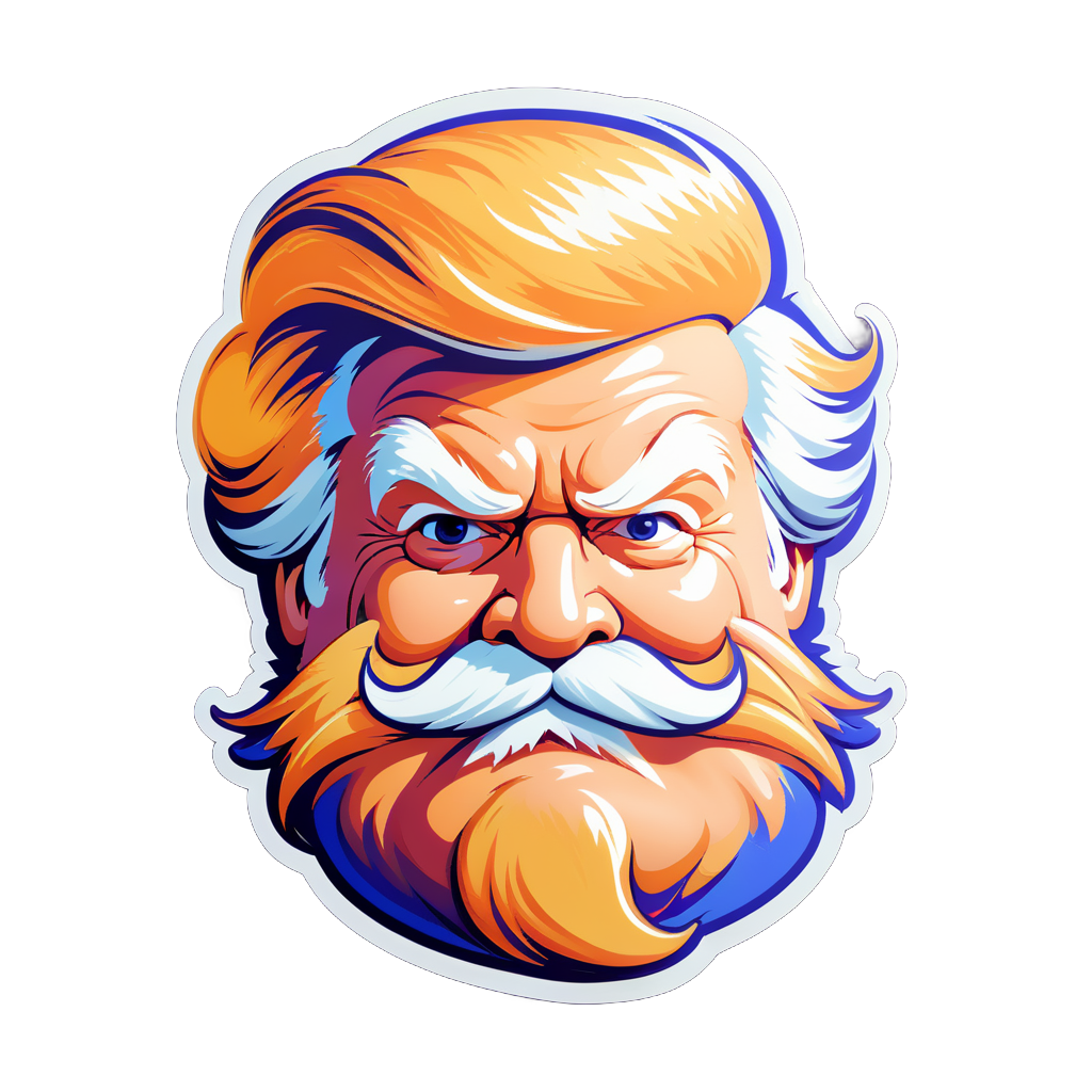 I made an AI sticker of Donald Trump with mustache
