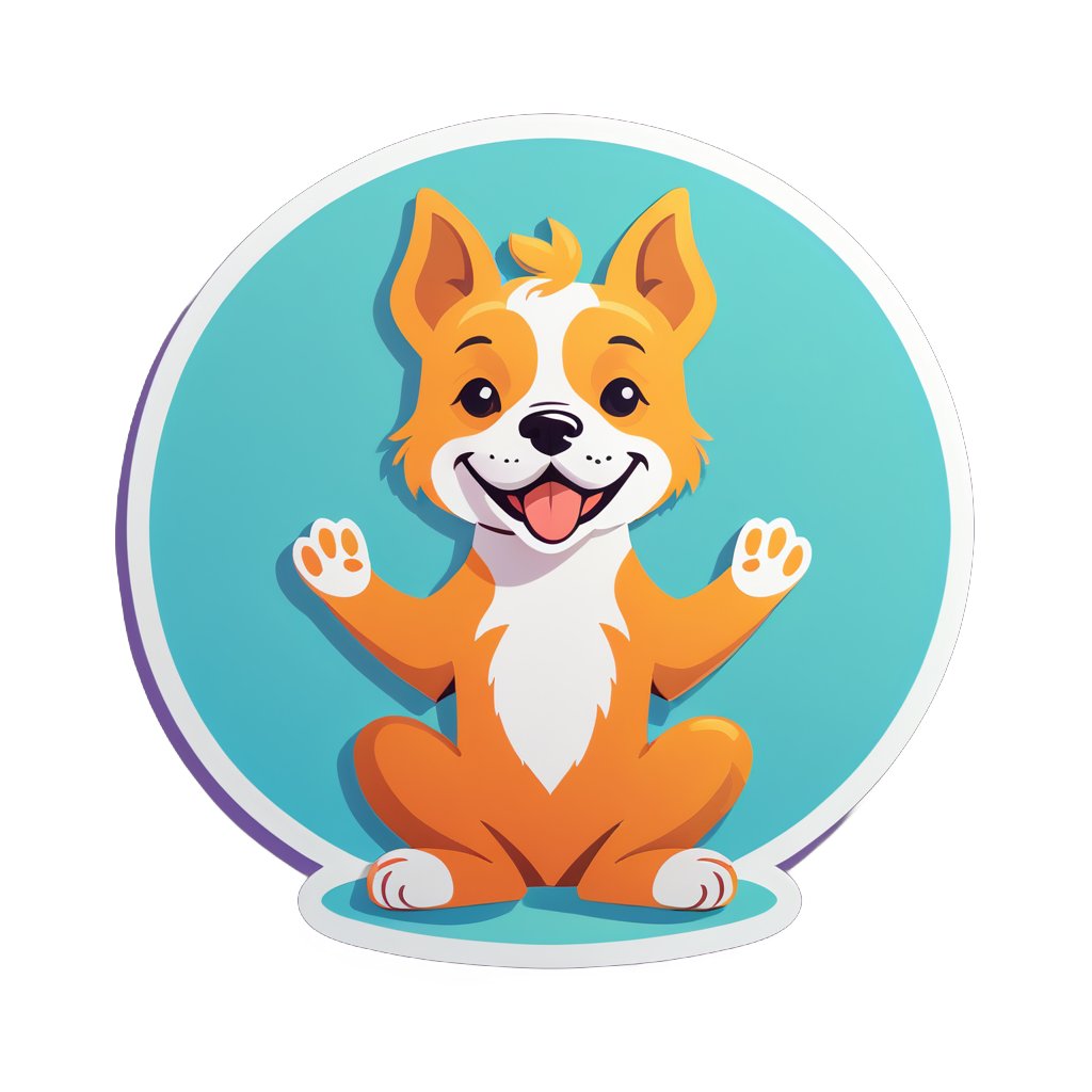 I Made An AI Sticker Of Yoga Dog