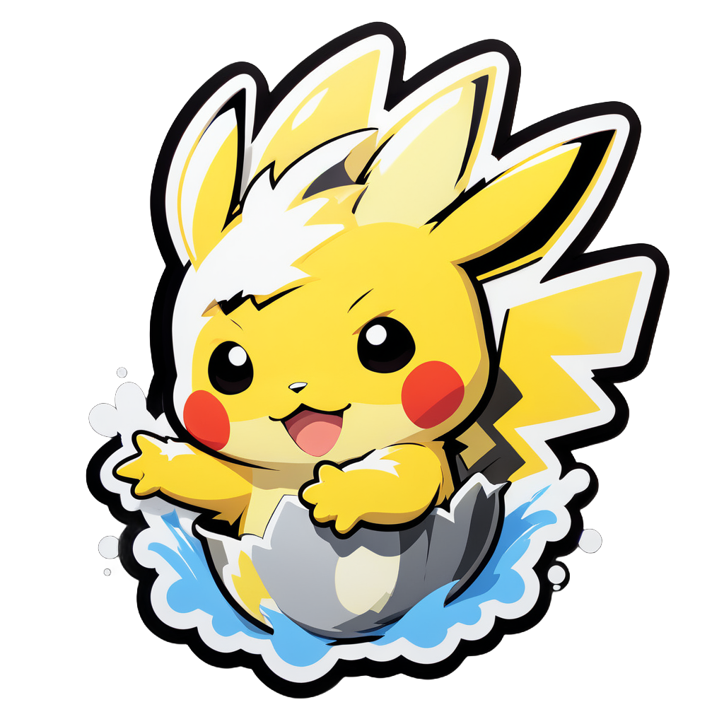 I made an AI sticker of Baby pikachu