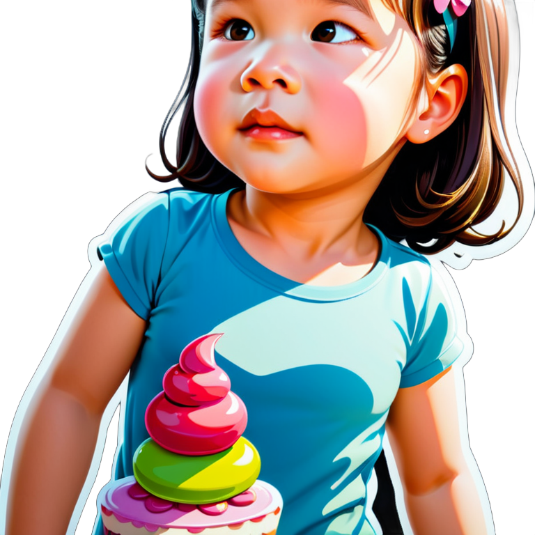 I made an AI sticker of sweet girl