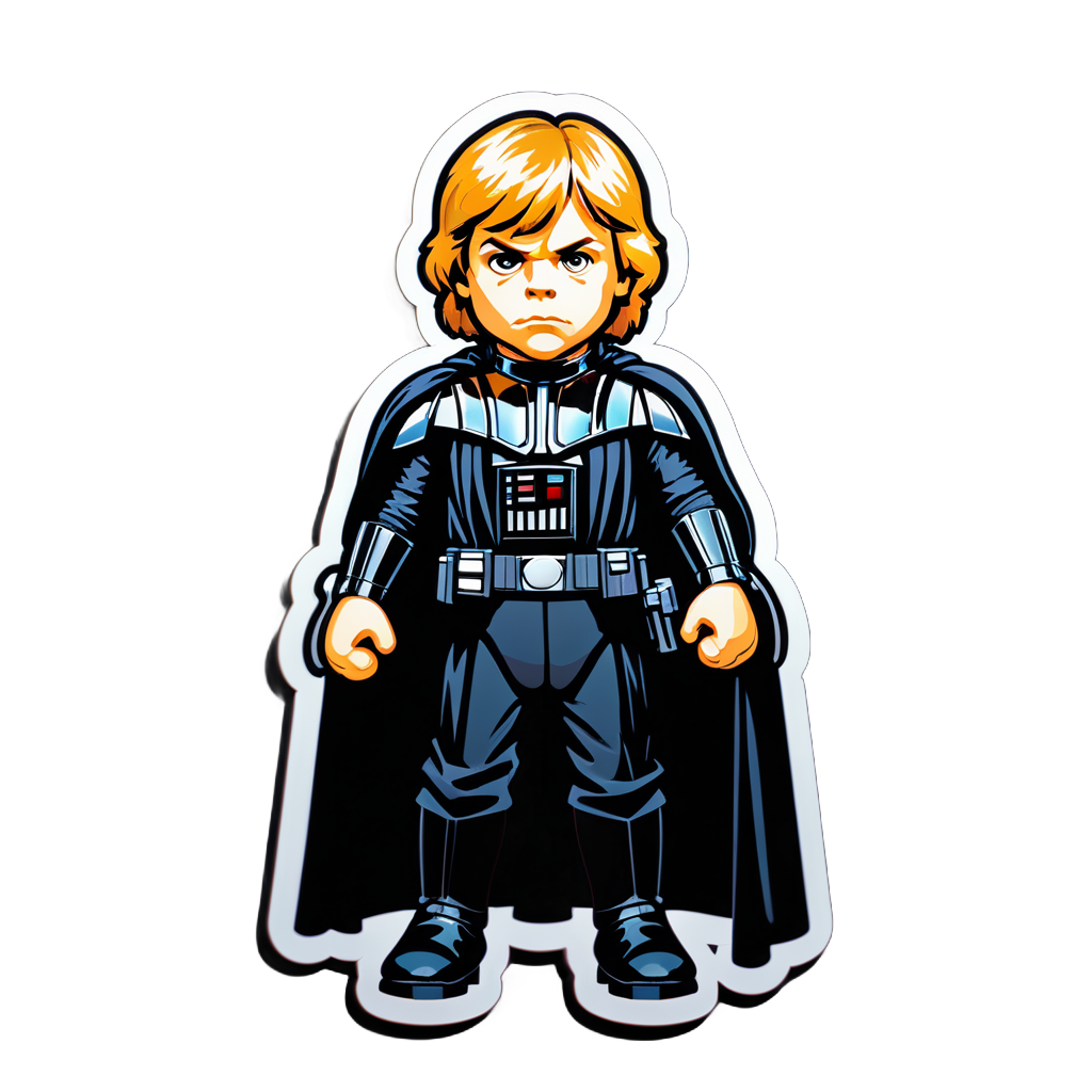 I made an AI sticker of luke skywalker as dark vader