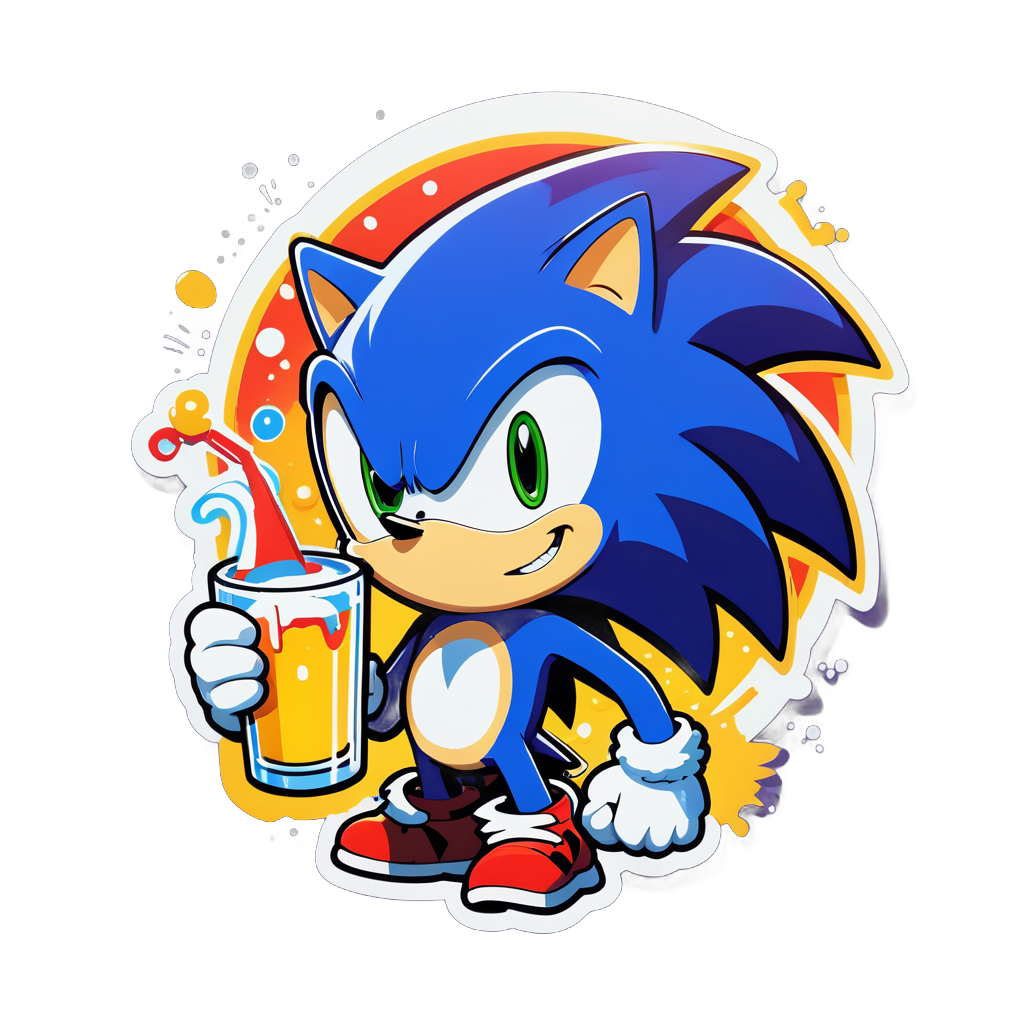 I made an AI sticker of drunk sonic