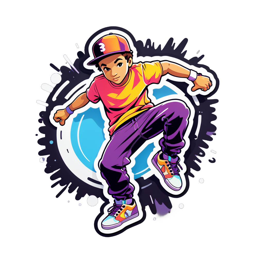 I made an AI sticker of breakdancing