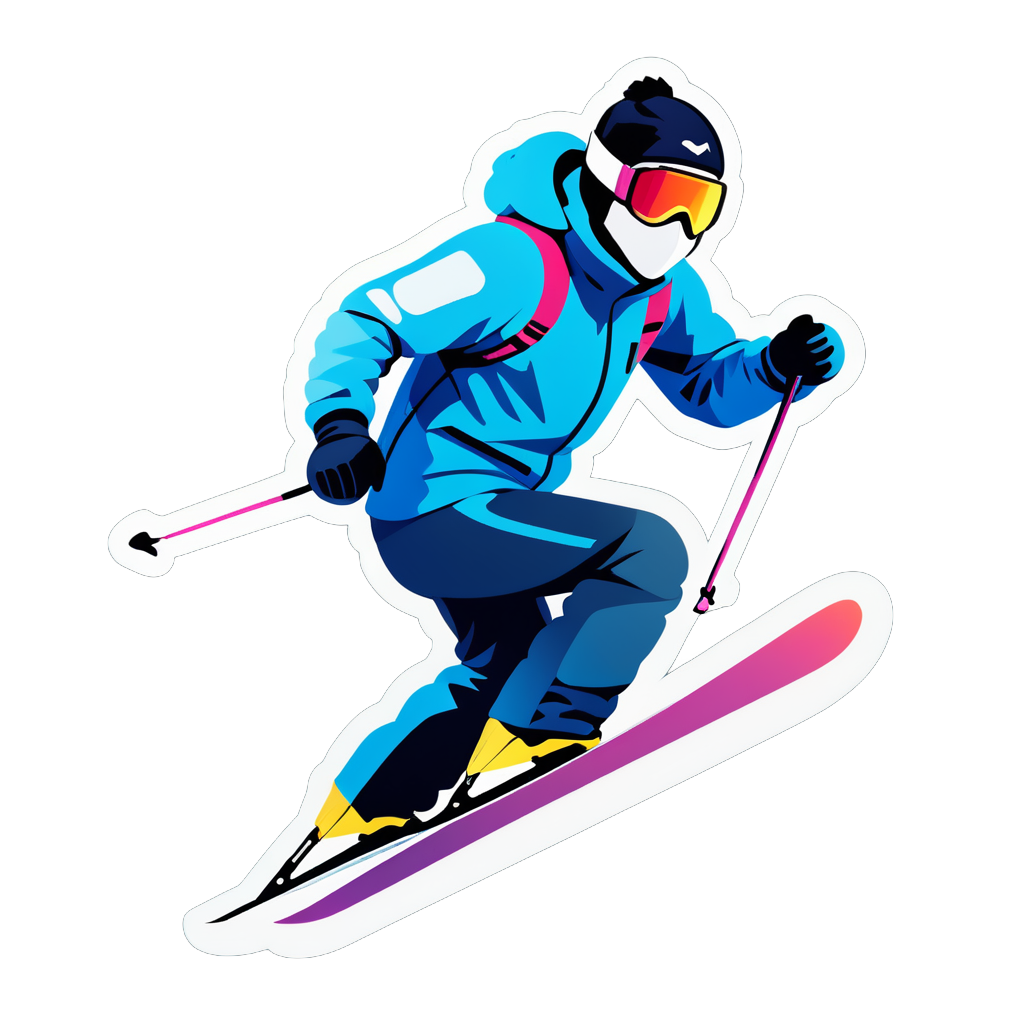 I made an AI sticker of Skier