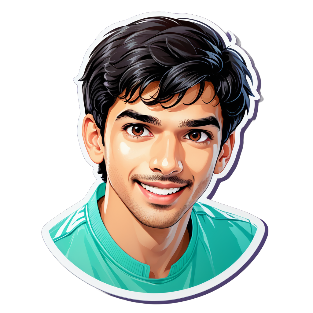 I made an AI sticker of Dhruv Rathee