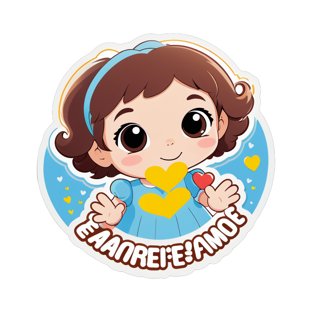 I made an AI sticker of a text written "Francine eu te amo"