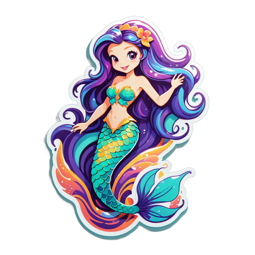 I made an AI sticker of hot mermaid