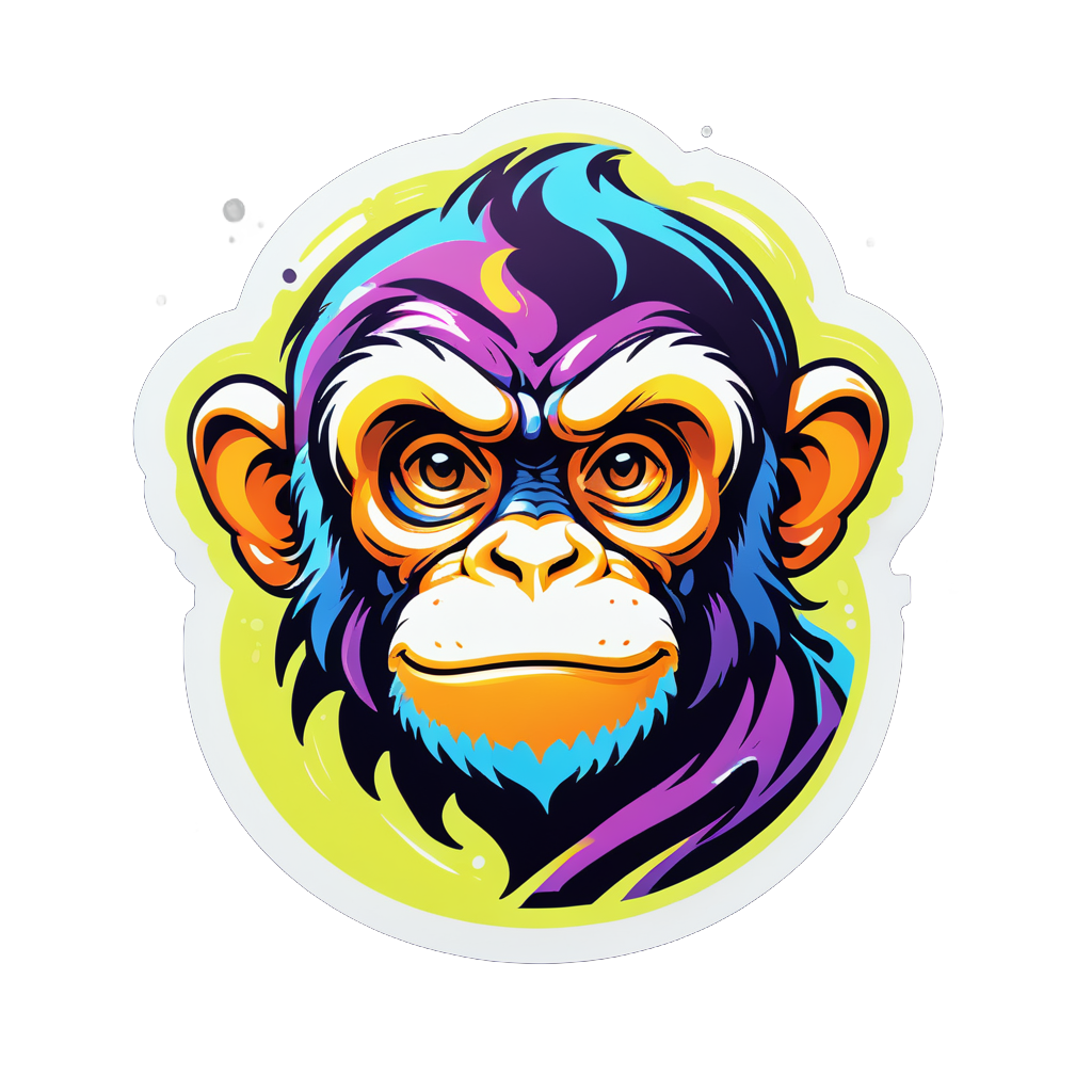 I made an AI sticker of monkey sweat