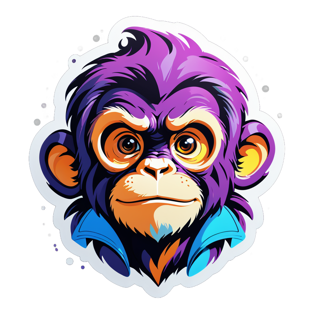 I made an AI sticker of monkey software