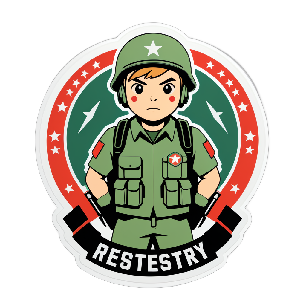 I made an AI sticker of resistance army soldier