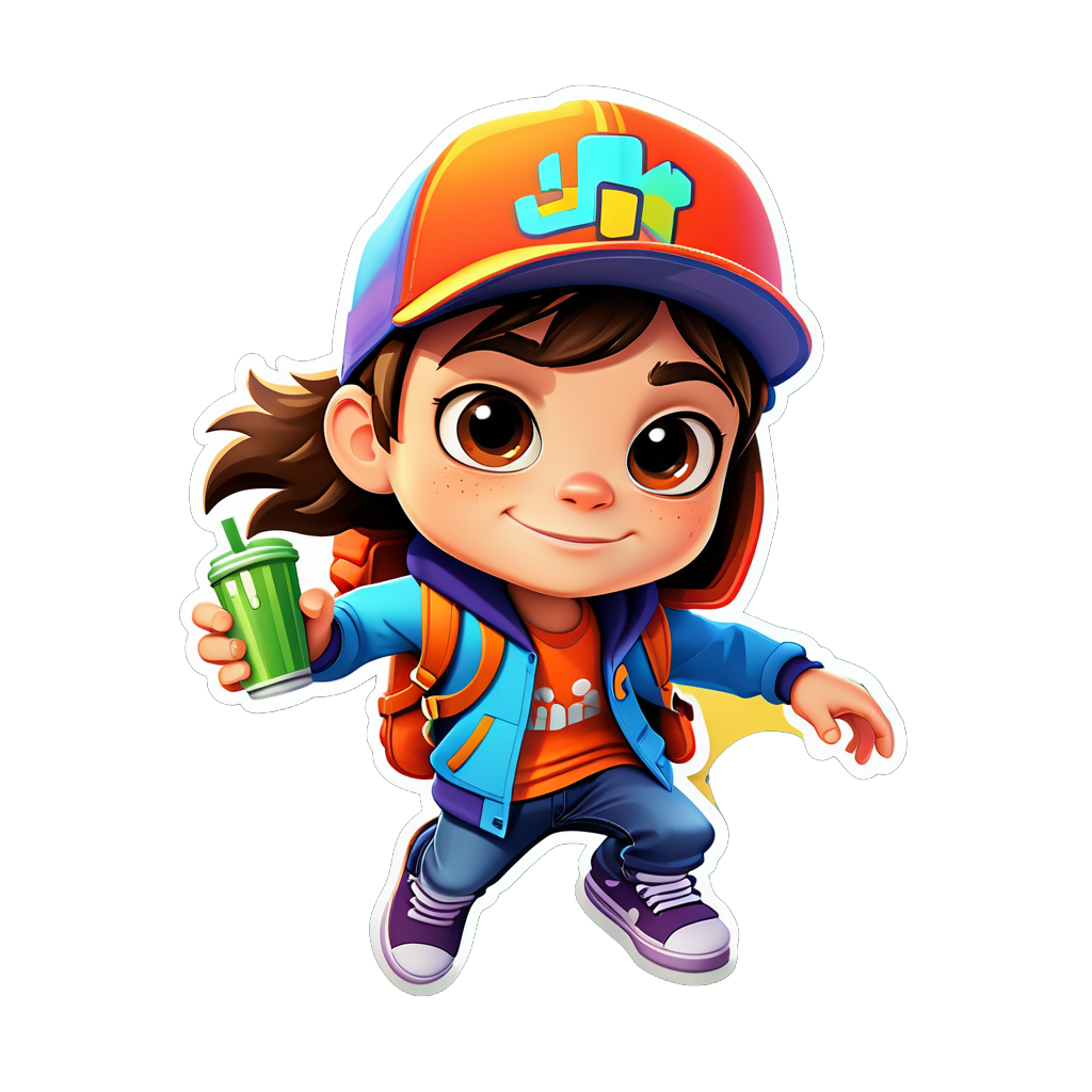 I made an AI sticker of subway surfer