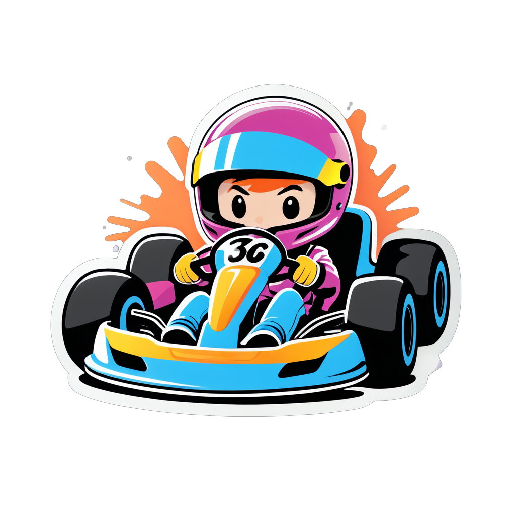 I made an AI sticker of go kart