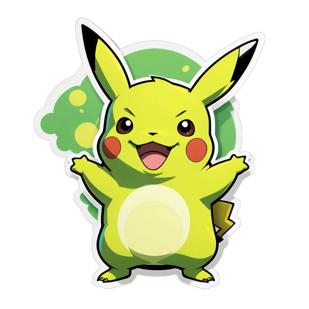 I made an AI sticker of pikachu shrek