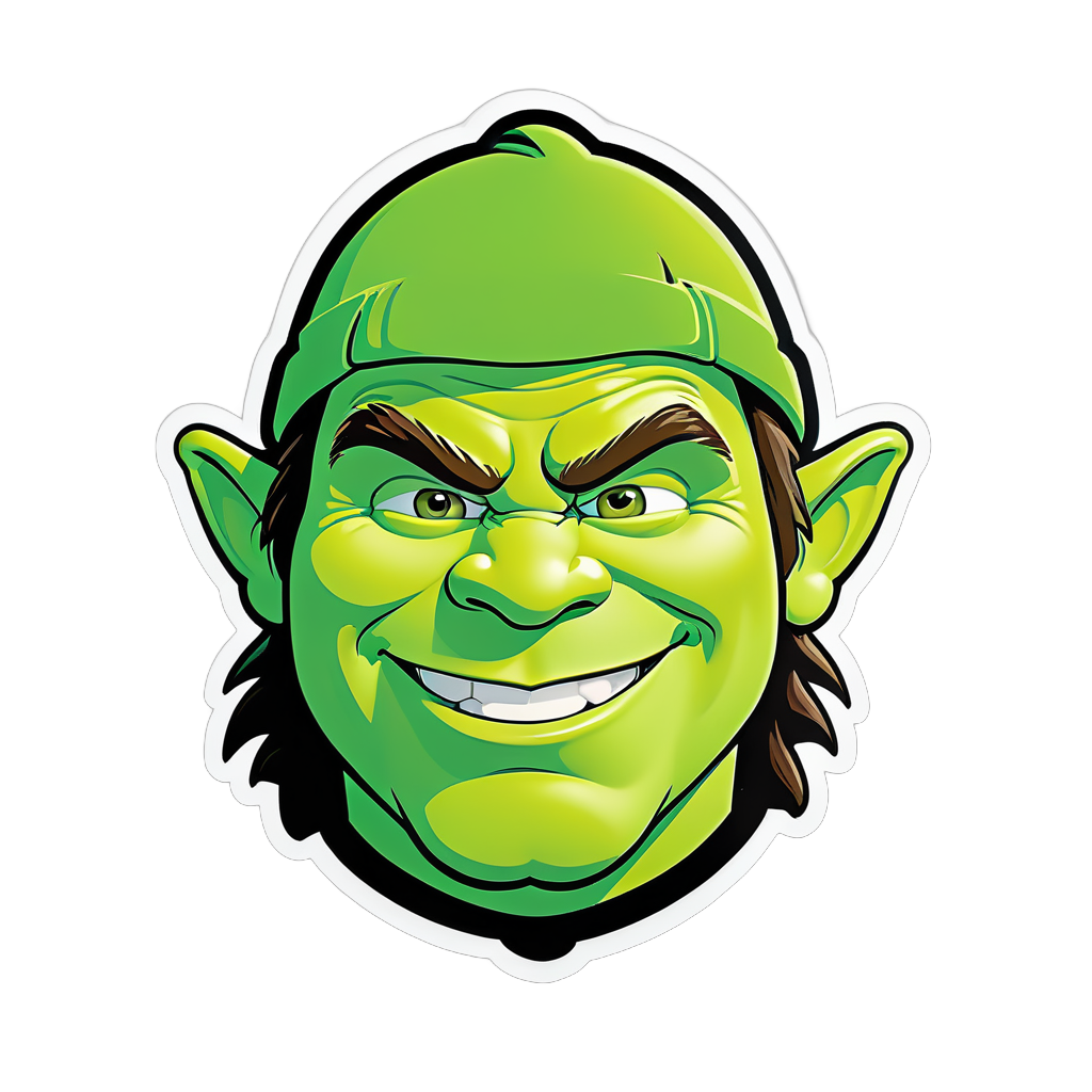 I made an AI sticker of Steve "Shreks" Jobs