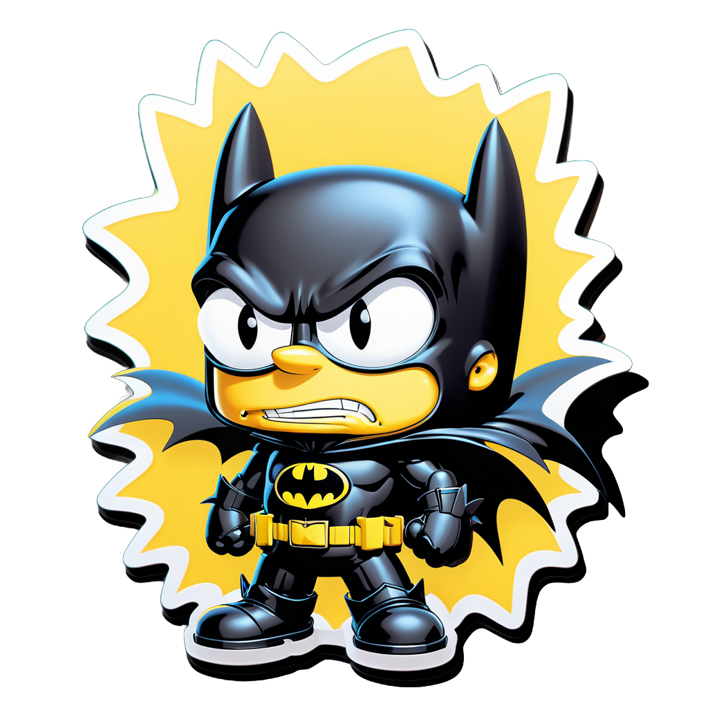 I made an AI sticker of bart simpson as batman