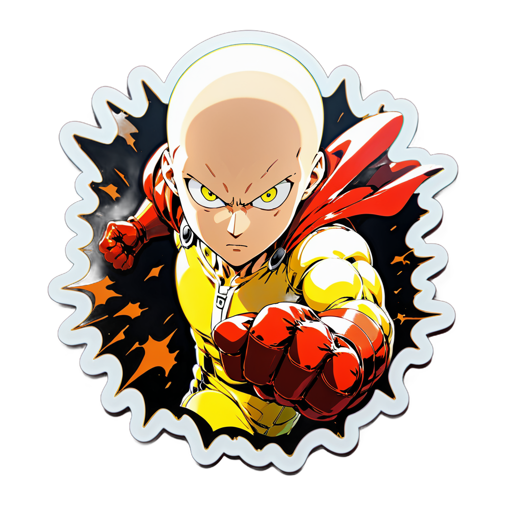 I made an AI sticker of one punch man