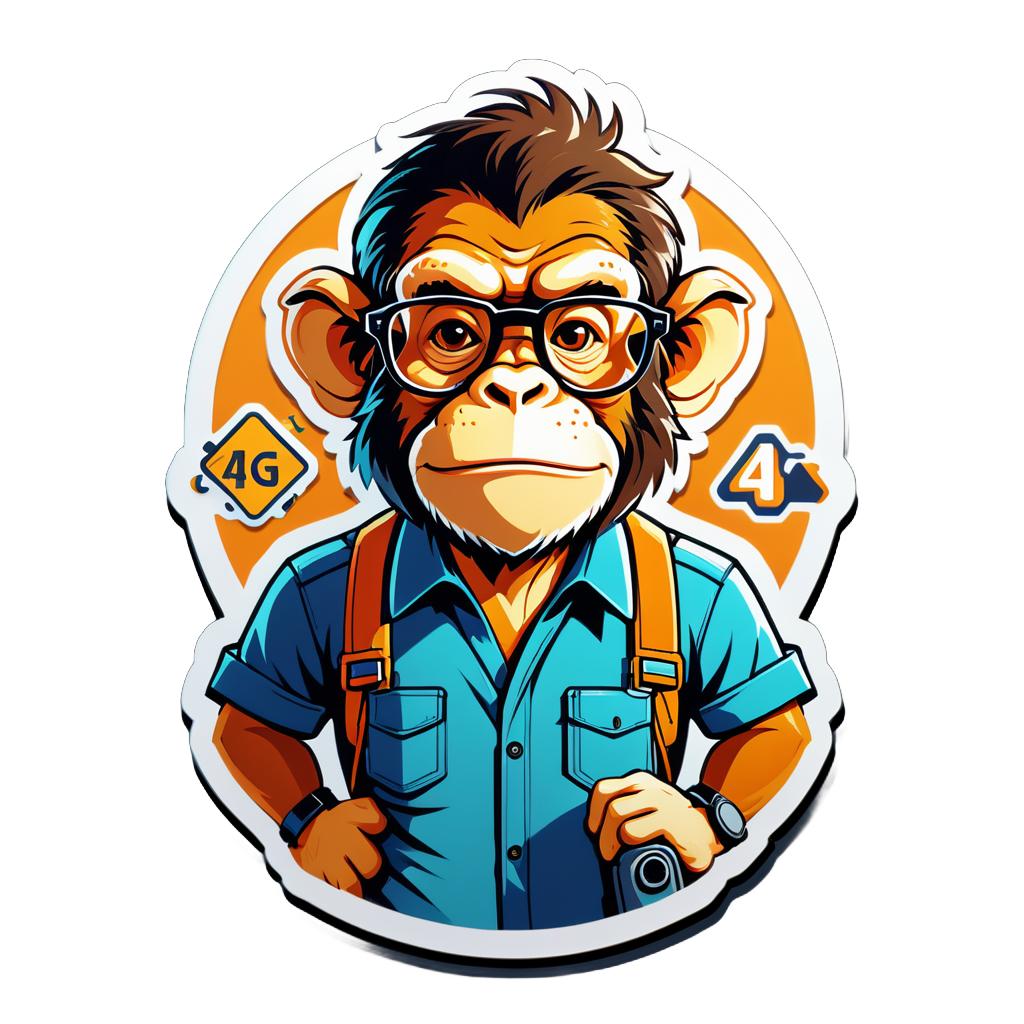I made an AI sticker of Hardworking, 42-year-old Taurus engineer monkey ...