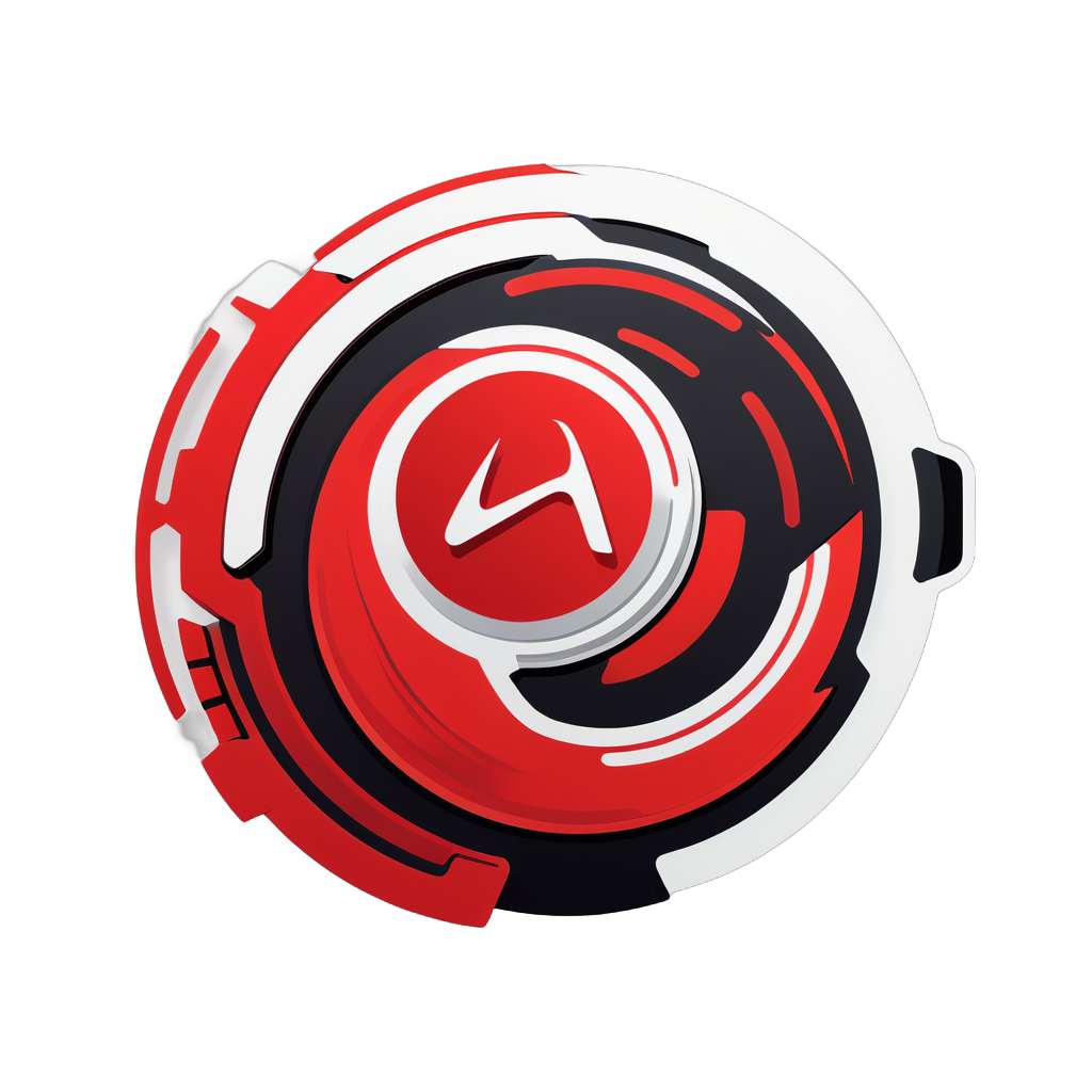 I made an AI sticker of ai experter red white black sticker