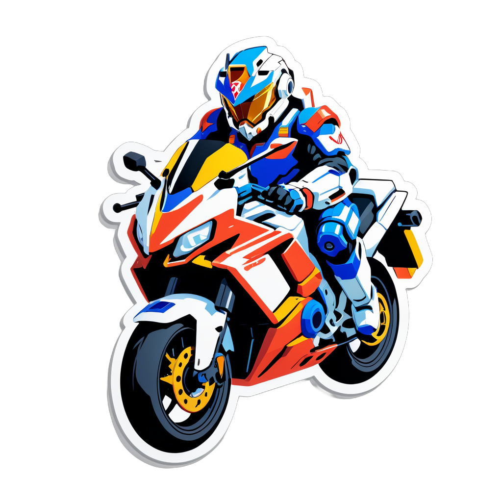 I made an AI sticker of motorcycle gundam